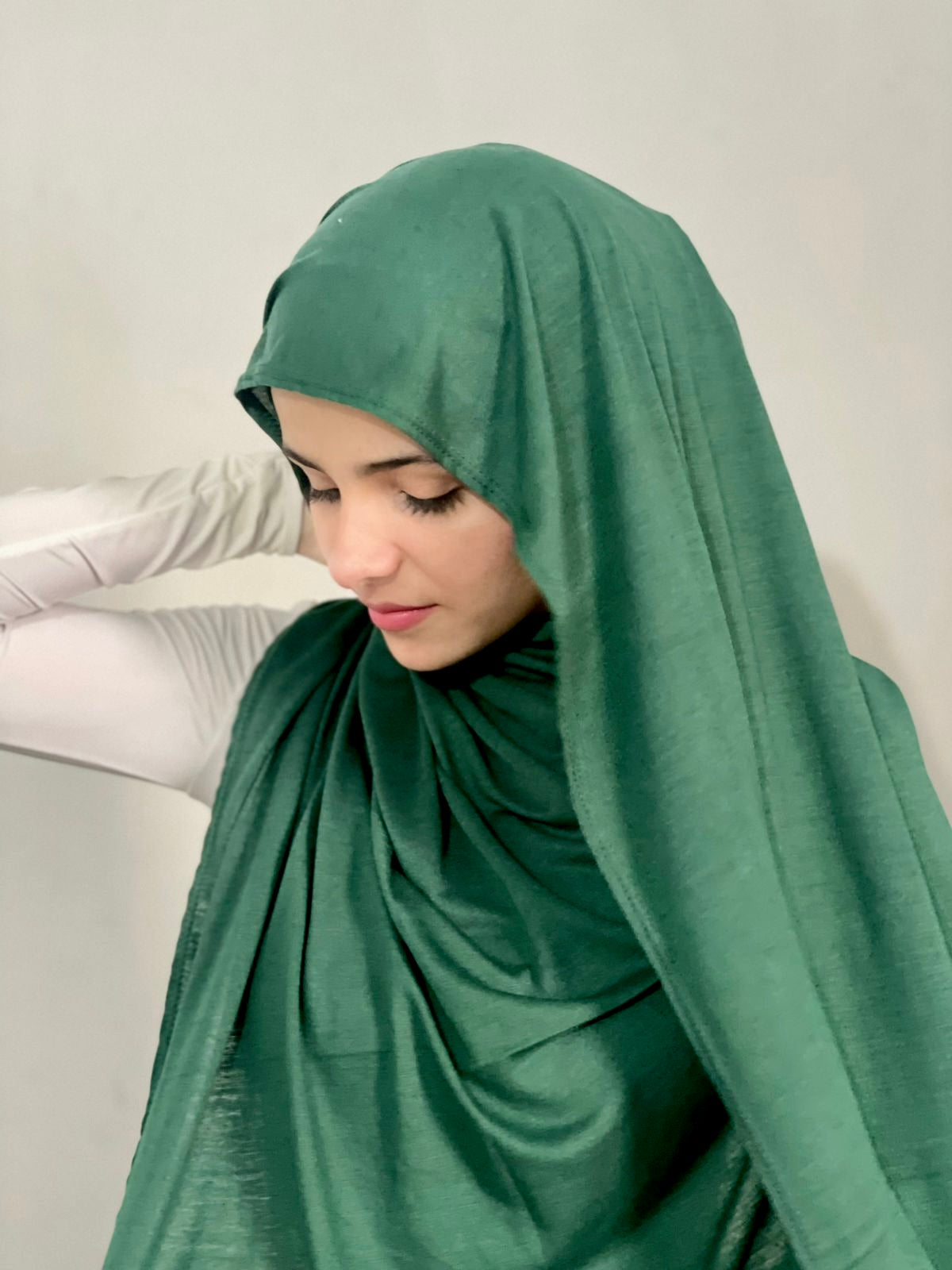 Plain Jersey- Emerald – SA Hijabs